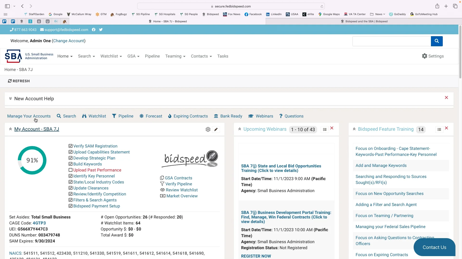 SBA 7(j) Business Development Portal Training: Find, Manage, Win ...