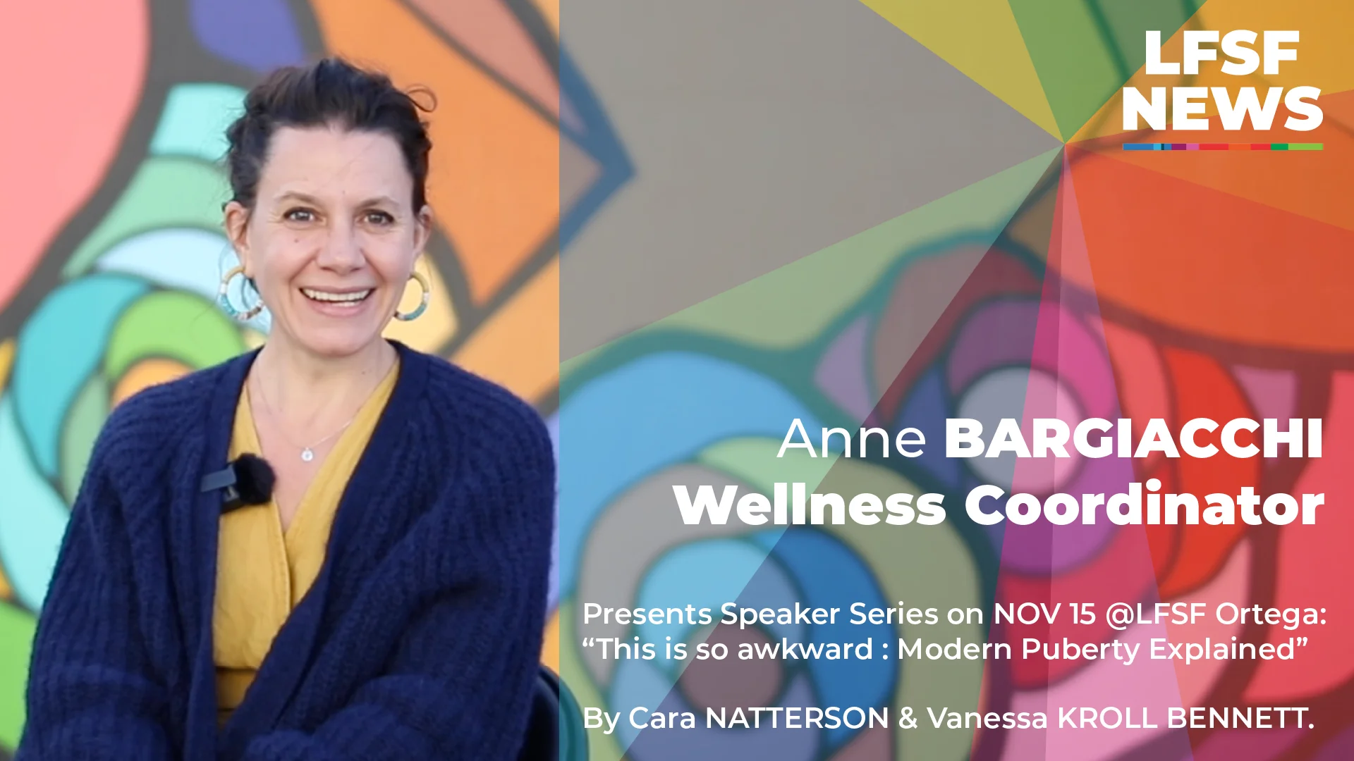 LFSF NEWS | Anne BARGIACCHI : Speakers Series on NOV 15 "This is so ...