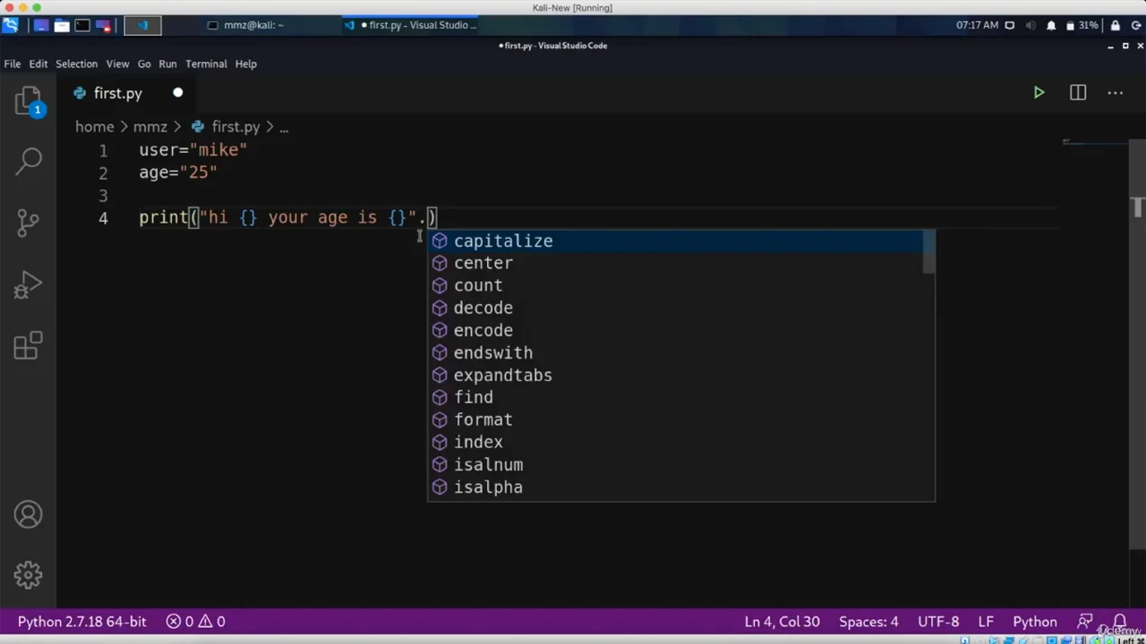 13. Formatted strings on Vimeo