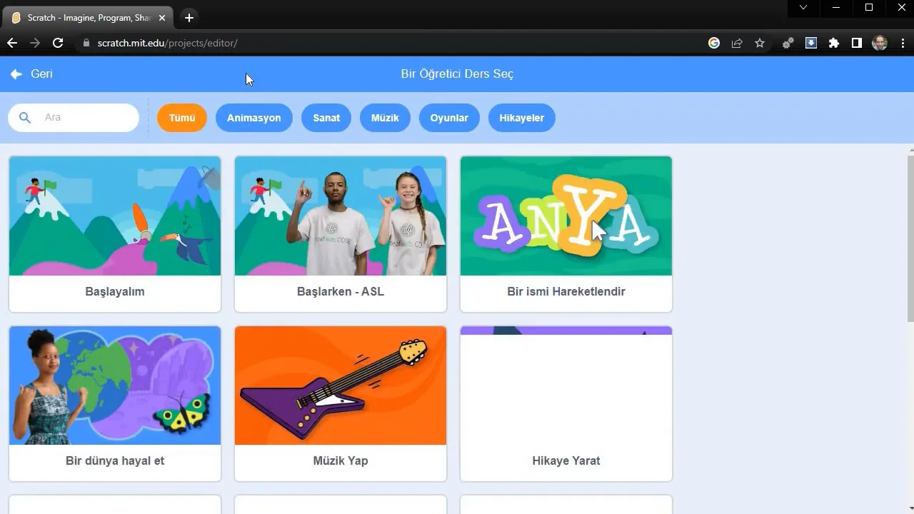 Scratch arayüzünü tanıma on Vimeo