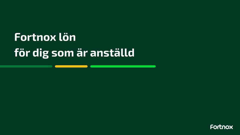 Fortnox Lön för dig som anställd on Vimeo