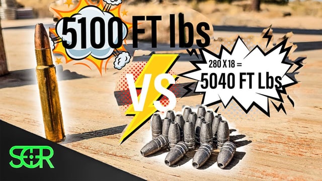 What does MORE DAMAGE?! one MASSIVE .416 RIGBY or 18 SHOTS OF .357?! VS ...