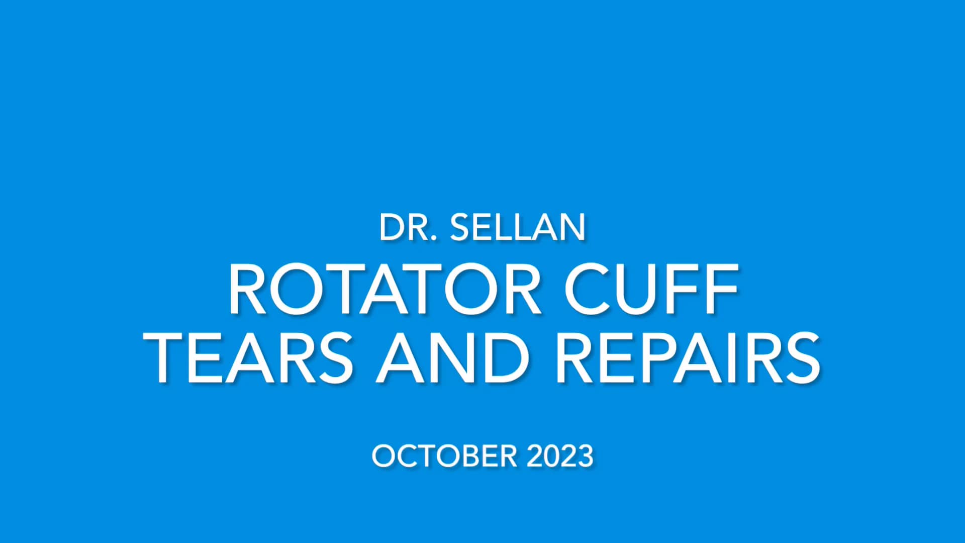 Surgeon in service - Dr. Sellan on Vimeo