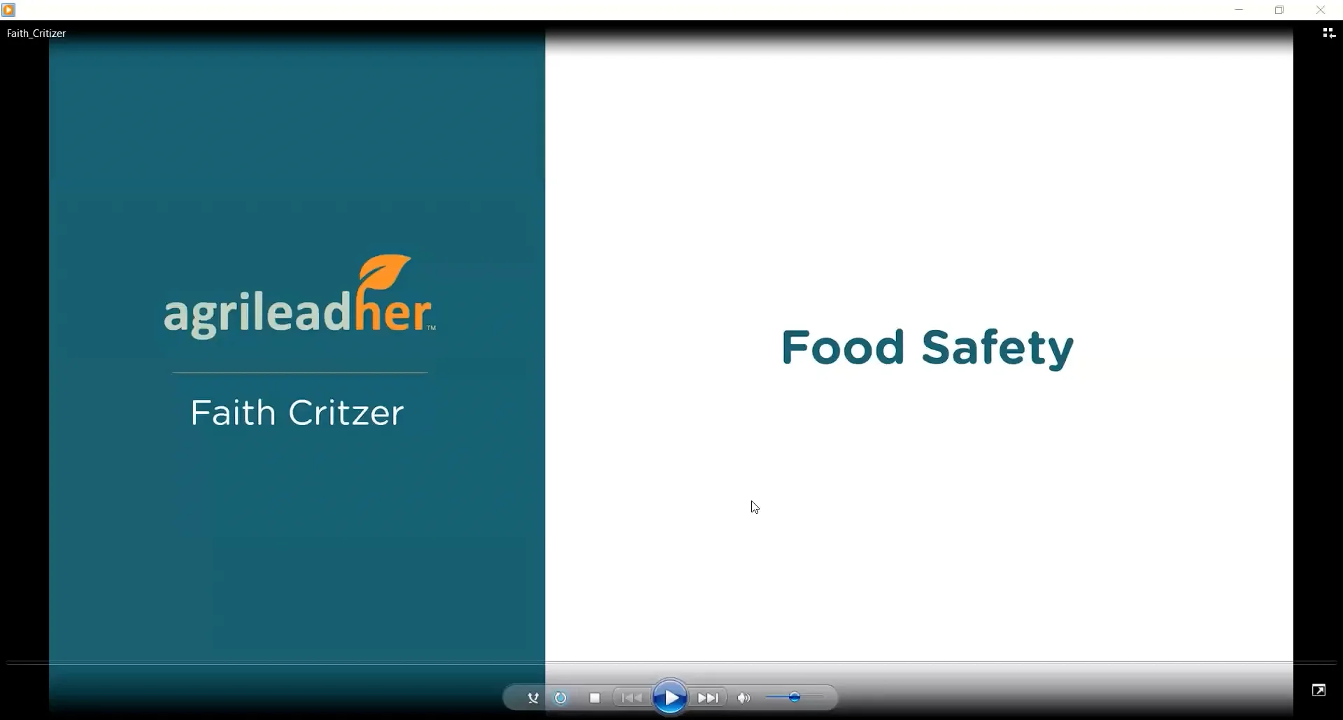 Food Safety - Faith Critzer.mp4 on Vimeo