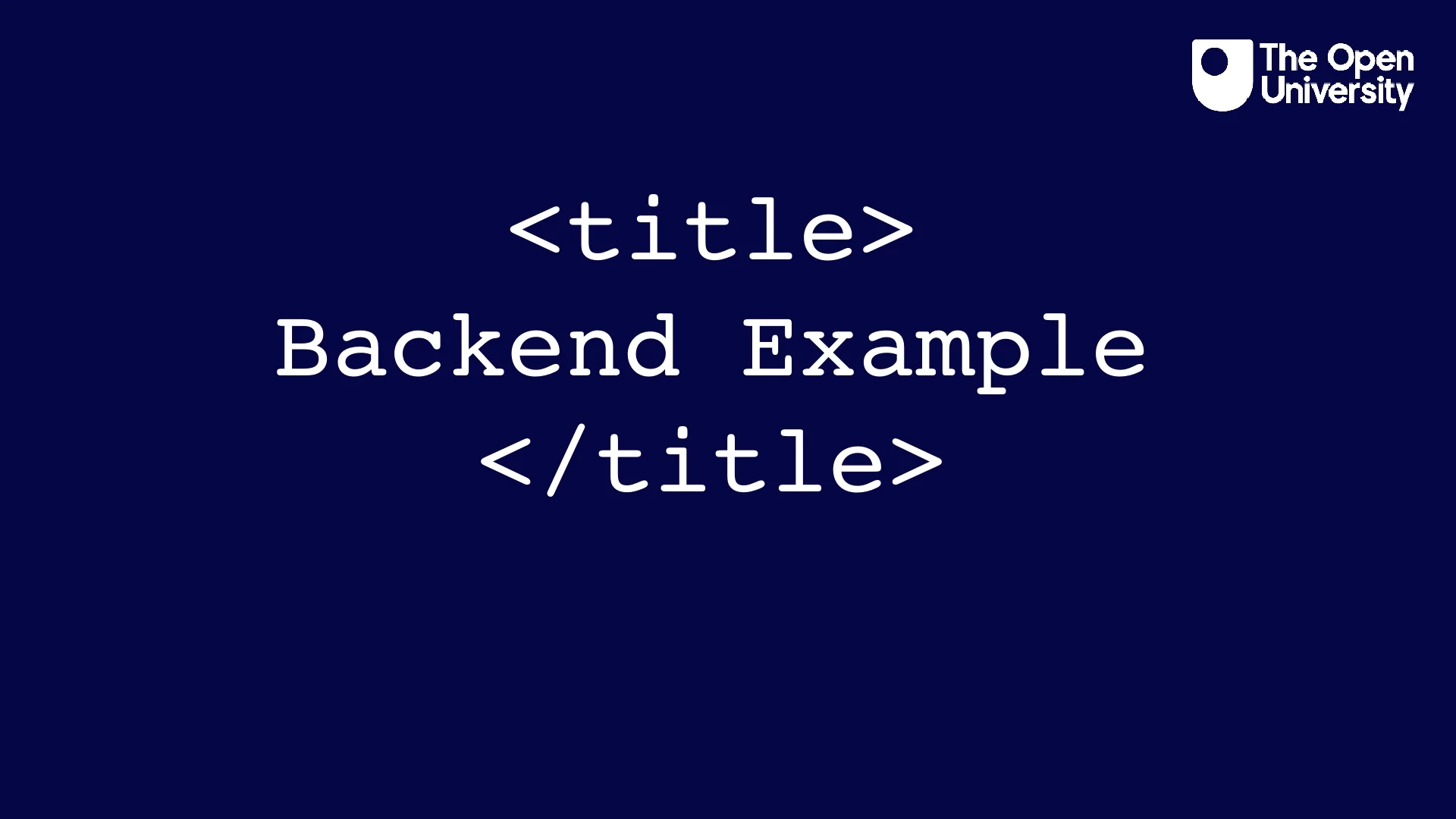 Backend Example