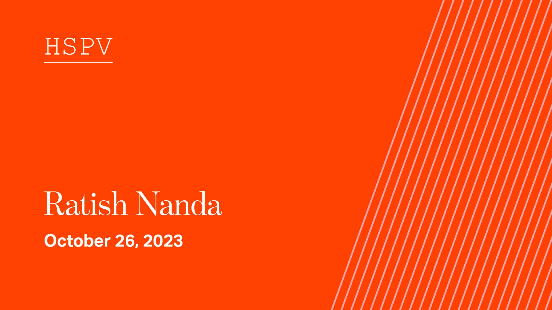 The Weitzman School Presents: Ratish Nanda on Vimeo