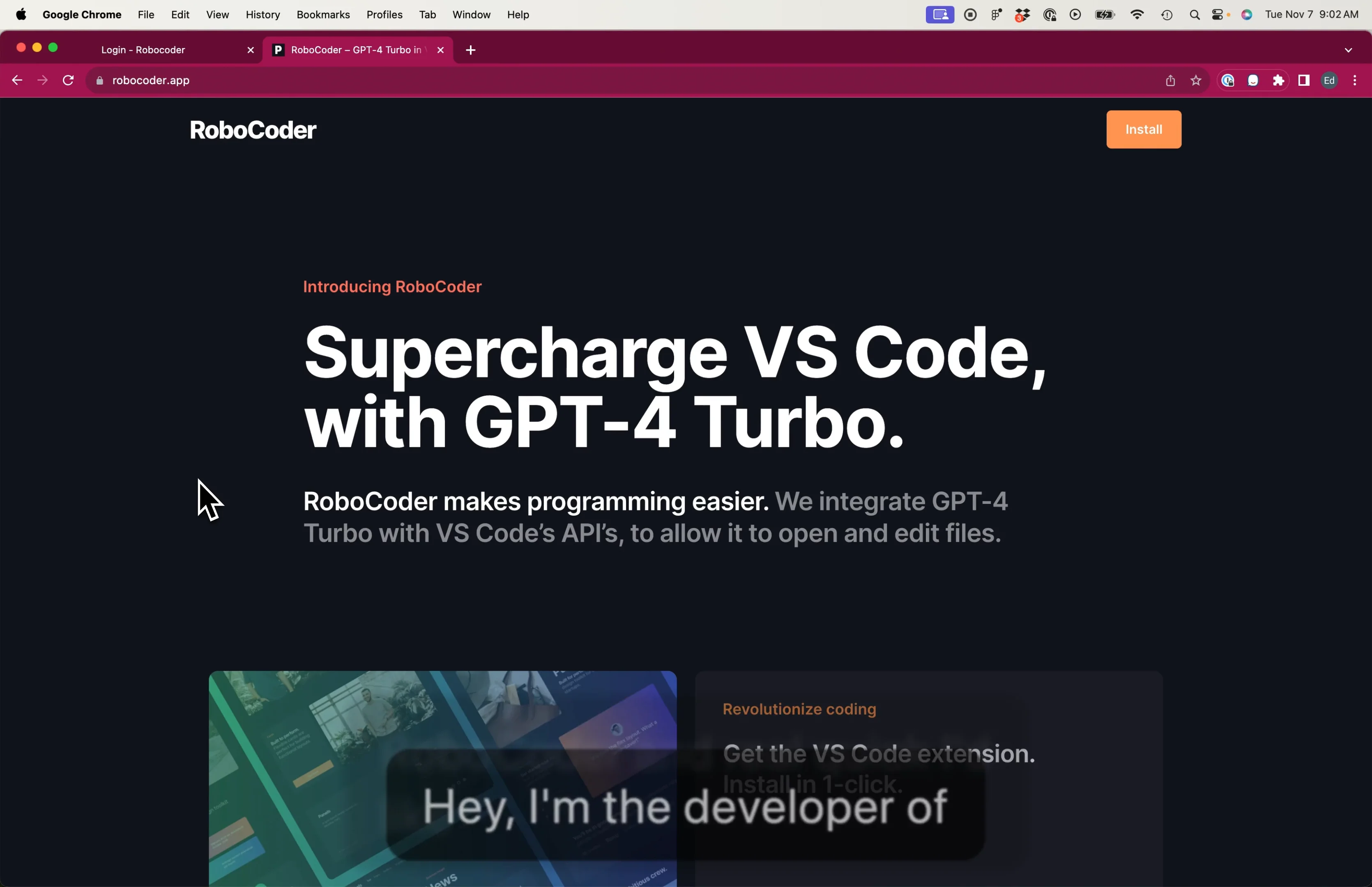 RoboCoder – GPT-4 Turbo for VS Code on Vimeo