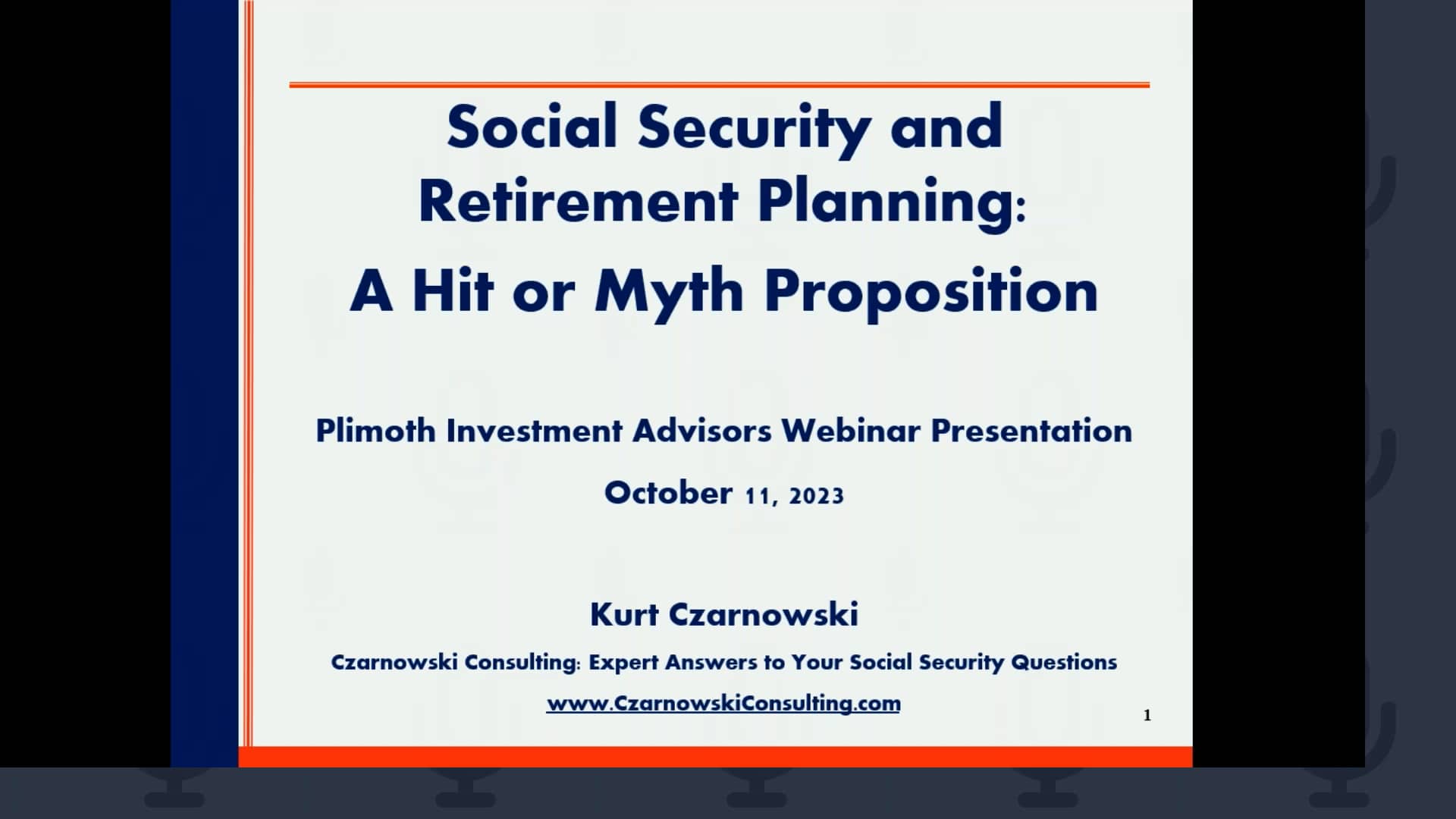 Social Security & Retirement Planning Webinar: A Foundation for ...
