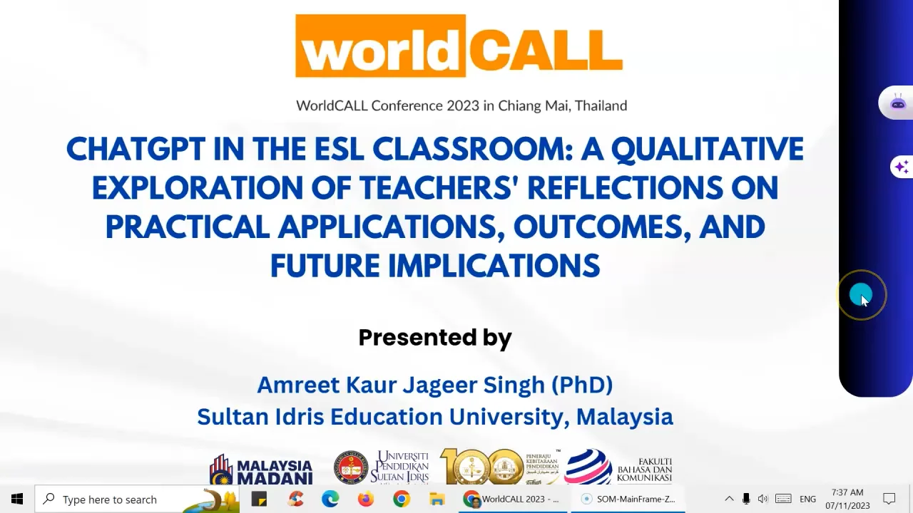 ChatGPT in the ESL Classroom: A Qualitative Exploration of Teachers' Reflections on Practical ...
