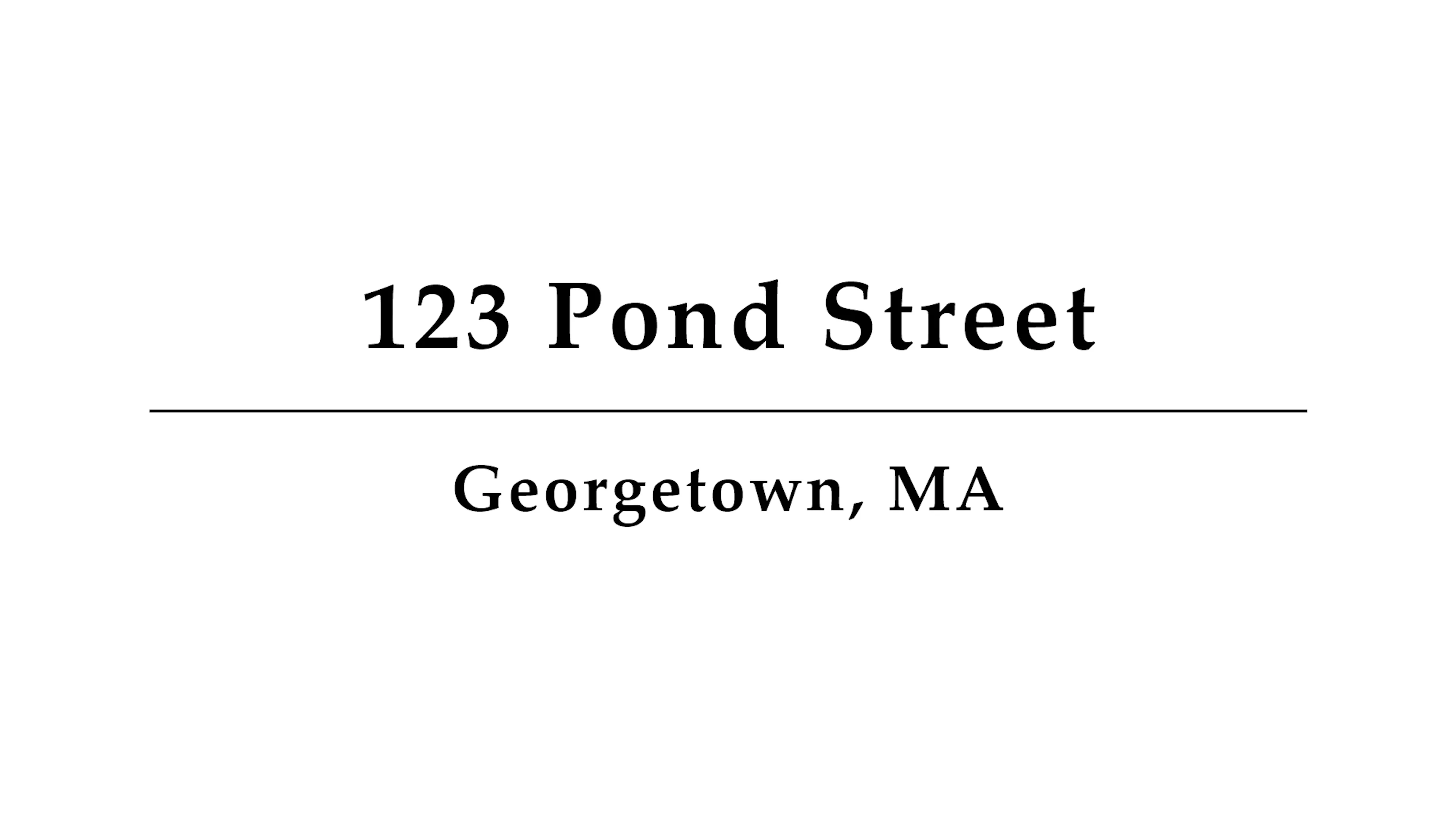 123 Pond Street, Georgetown, MA on Vimeo