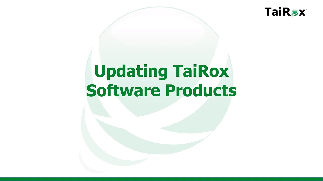 Updating TaiRox Software Products on Vimeo