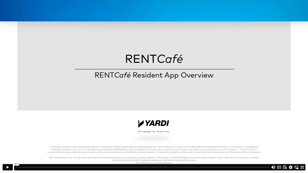 RentCafe Resident App Overview on Vimeo