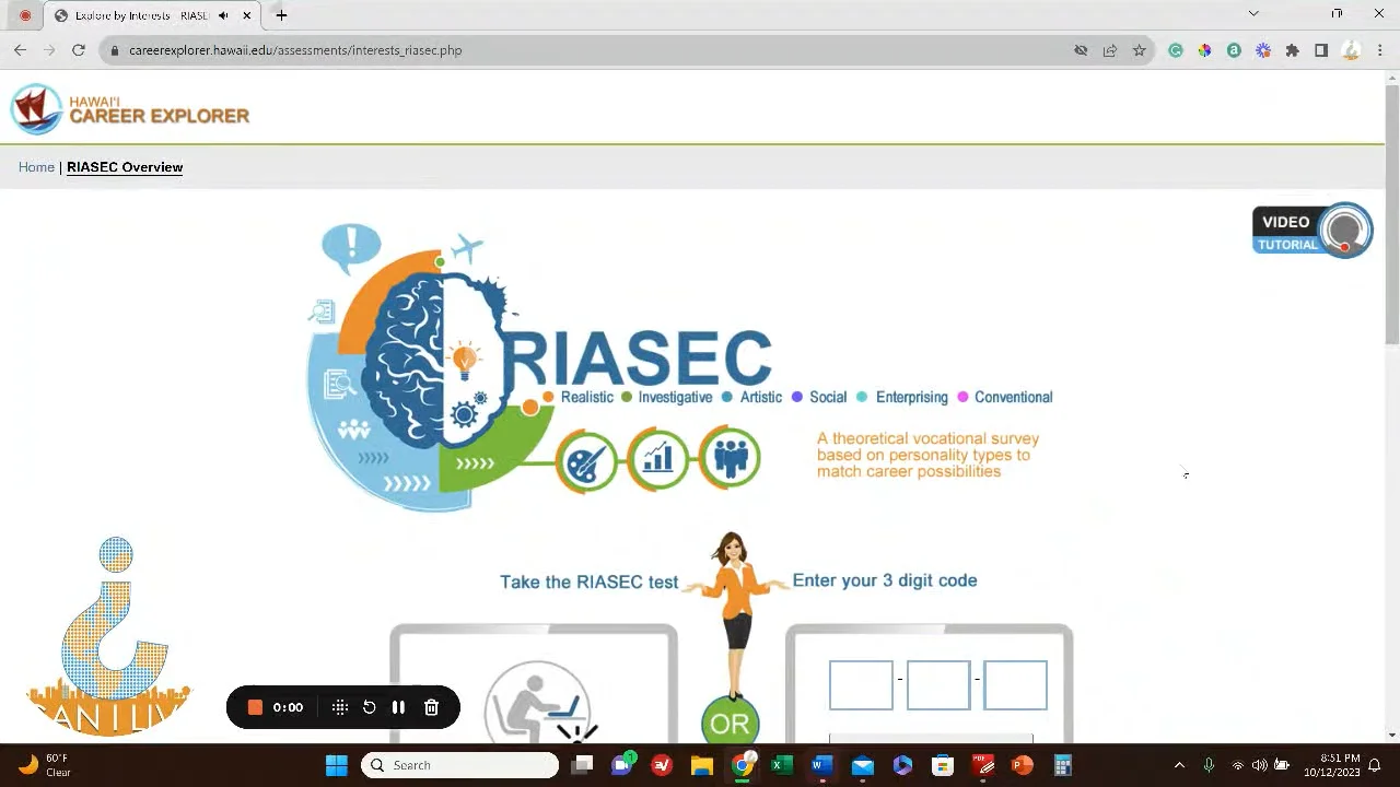 RIASEC- How to Complete and Submit Online