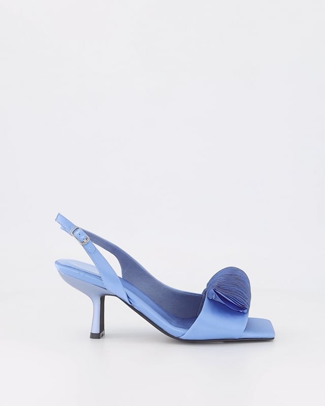 Jeffrey Campbell Duffy Heels - Blue Satin | Shoe Connection AU