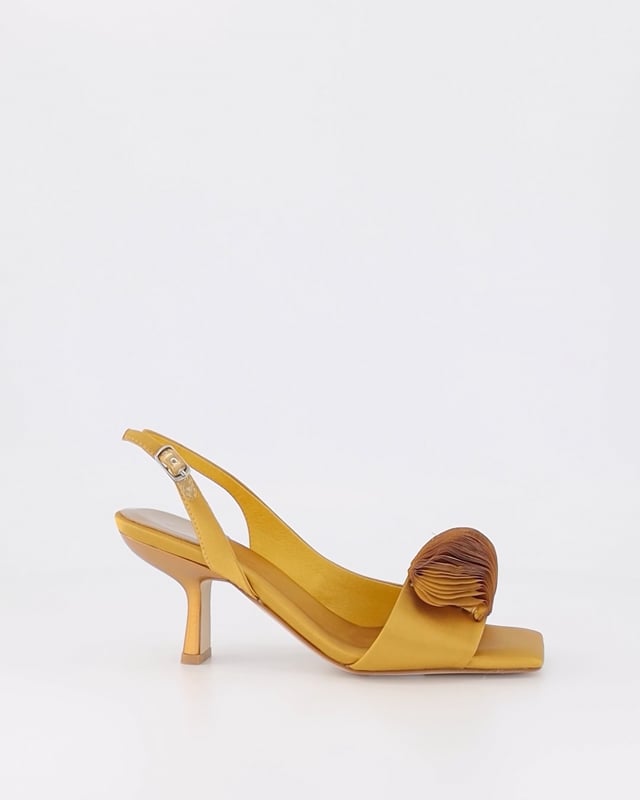 Jeffrey Campbell Duffy Heels - Gold Satin | Shoe Connection AU
