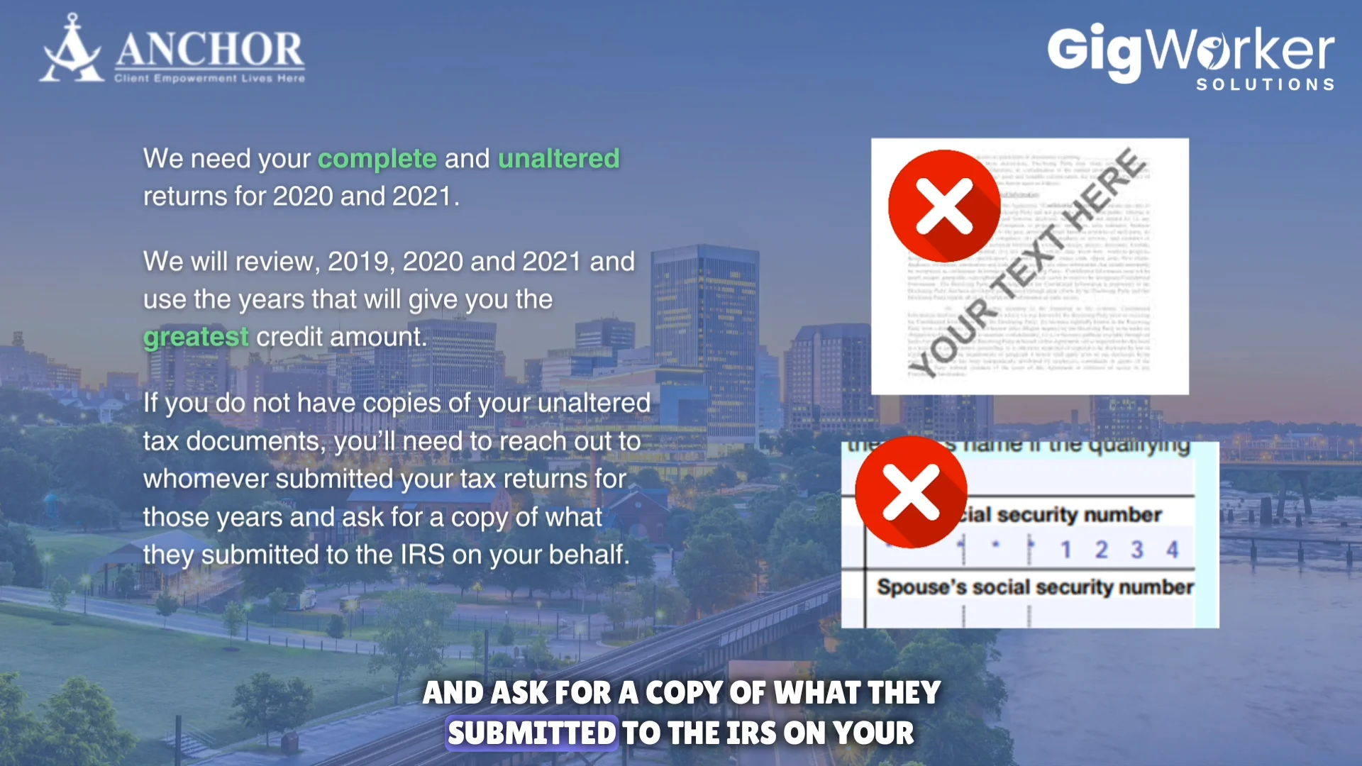 Gig Worker Solutions - SETC Document Upload