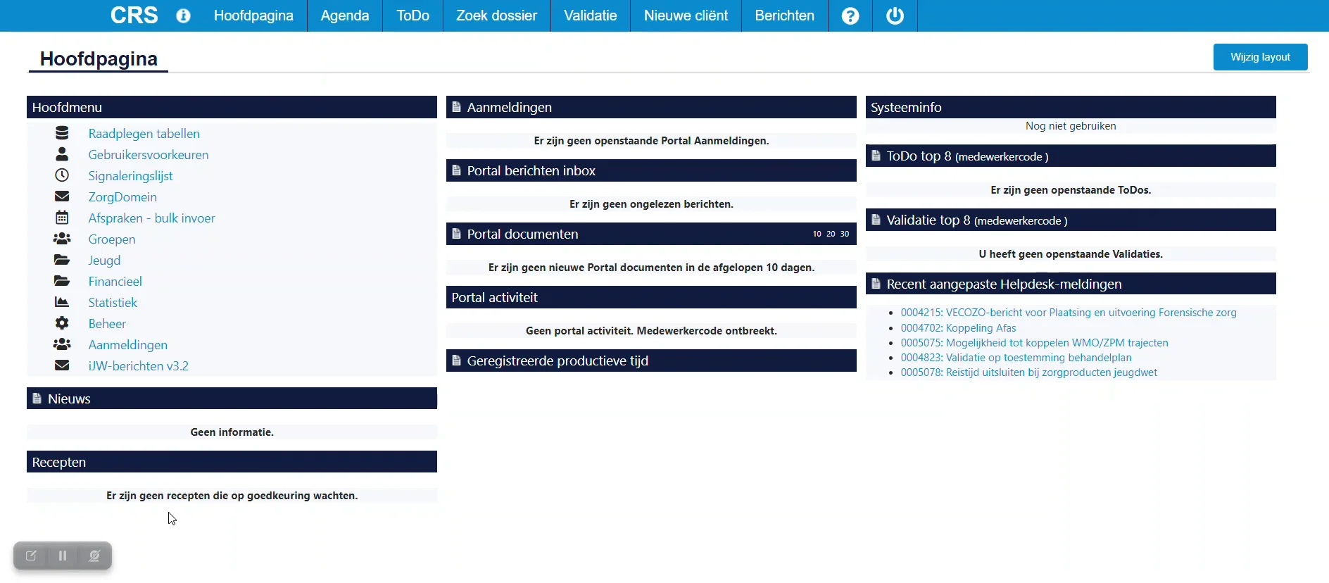 Medewerker aanmaken in HCI GGZ