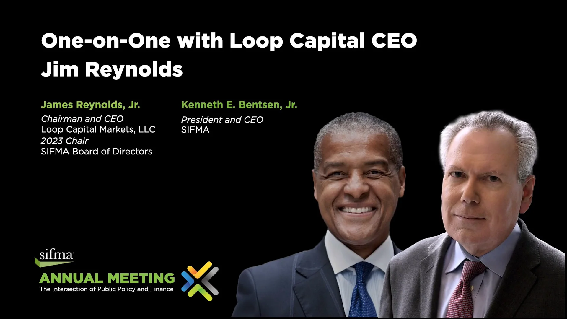 One-on-One with Loop Capital CEO Jim Reynolds: 2023 SIFMA Annual Meeting