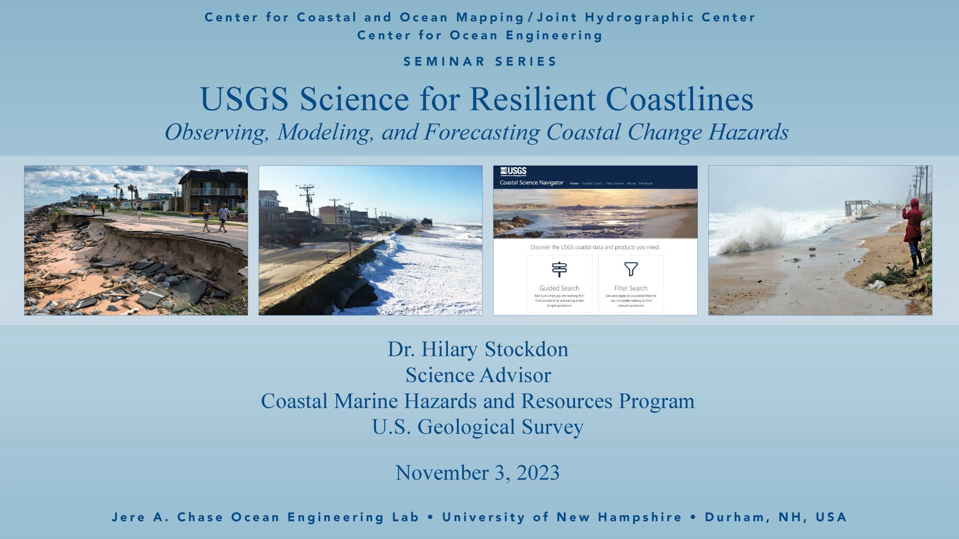 USGS Science for Resilient Coastlines: Observing, Modeling, and ...