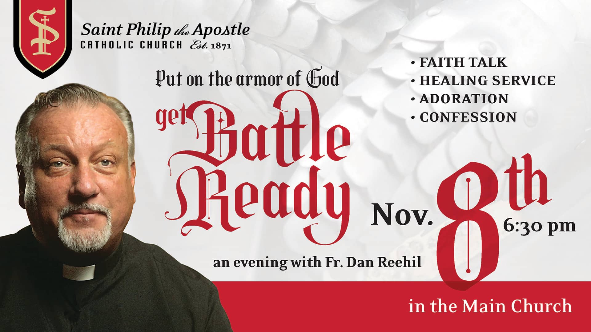 Get Battle Ready - an evening with Fr. Dan Reehil on Vimeo