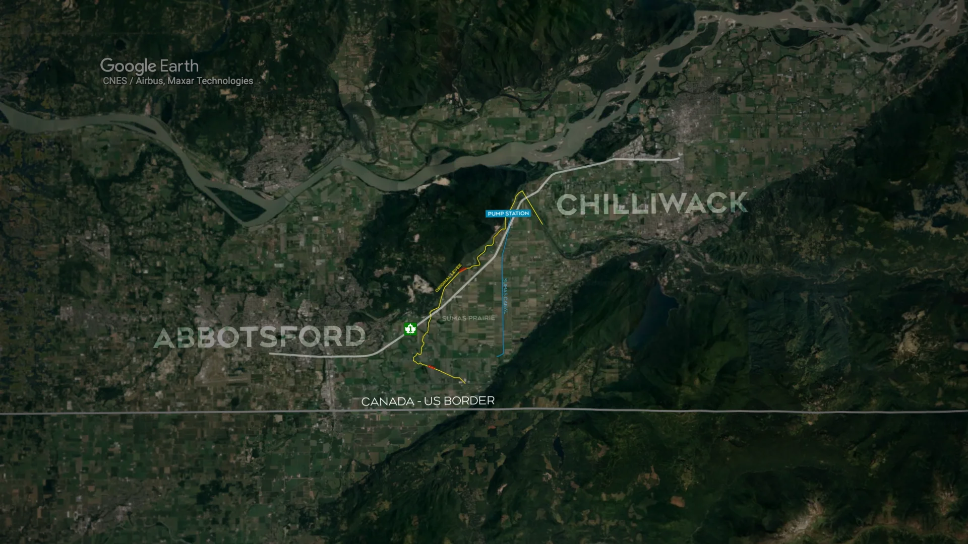 Sumas 2021 flood map (news coverage) on Vimeo