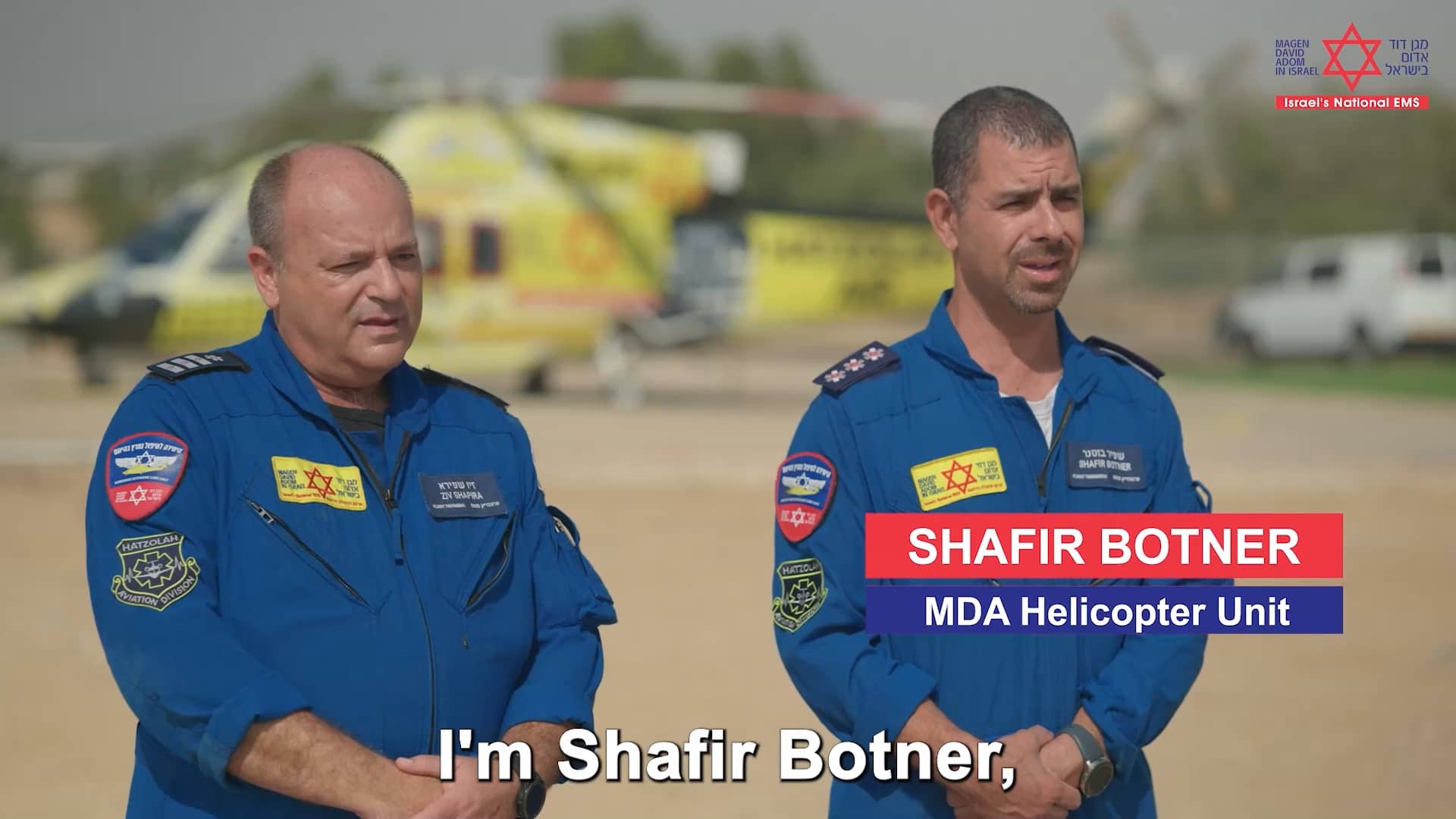 MDA paramedics Shafir Botner and Ziv Shapira talking about the attacks ...