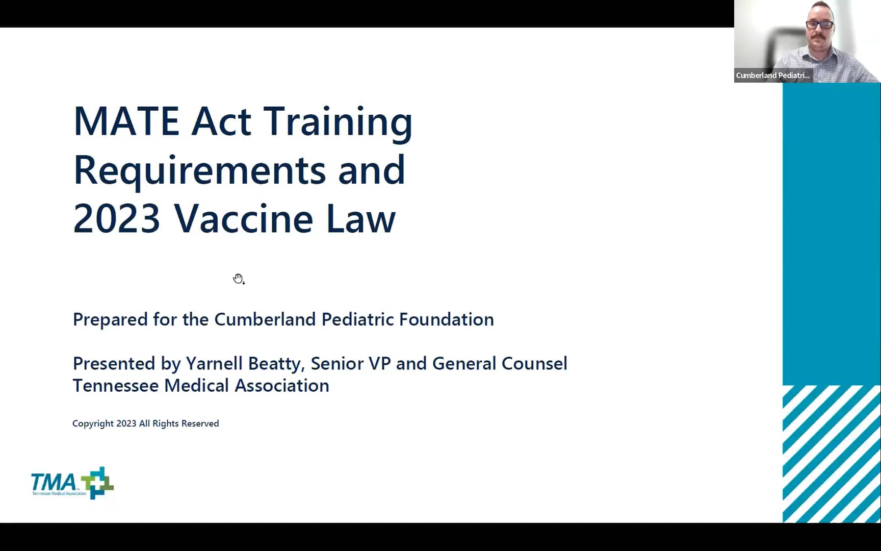 CPF Webinar - Parental Consent for Vaccines & MATE Act w/ Yarnell Beatty of TMA and Dr. Suzanne ...
