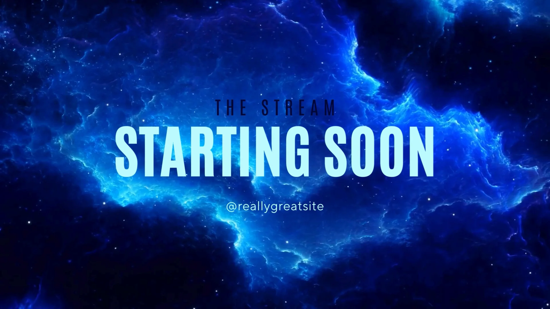 Blue Modern Space Landscape Illustration Live Streaming Announcement ...