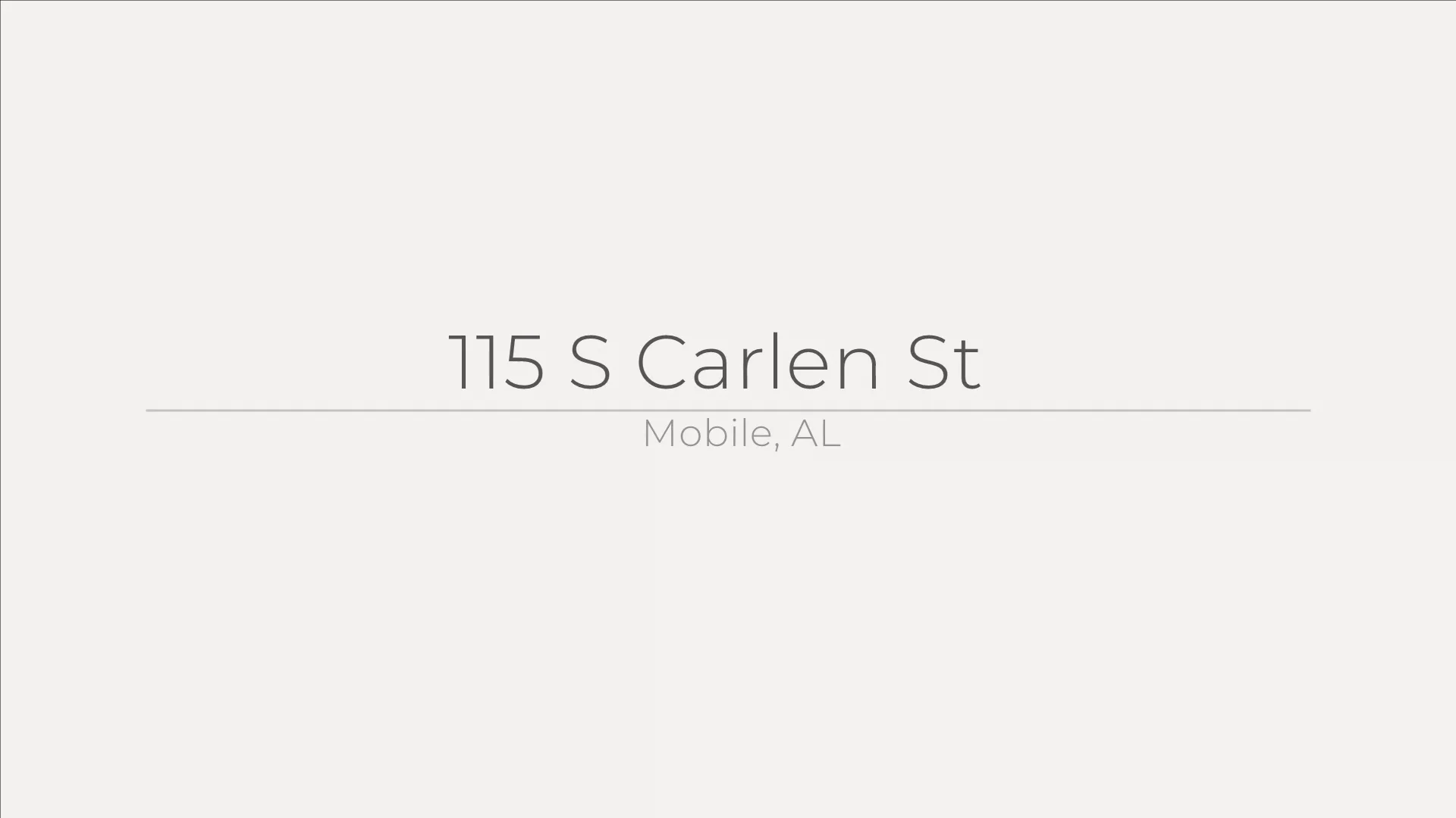 115 S Carlen St, Mobile, AL on Vimeo