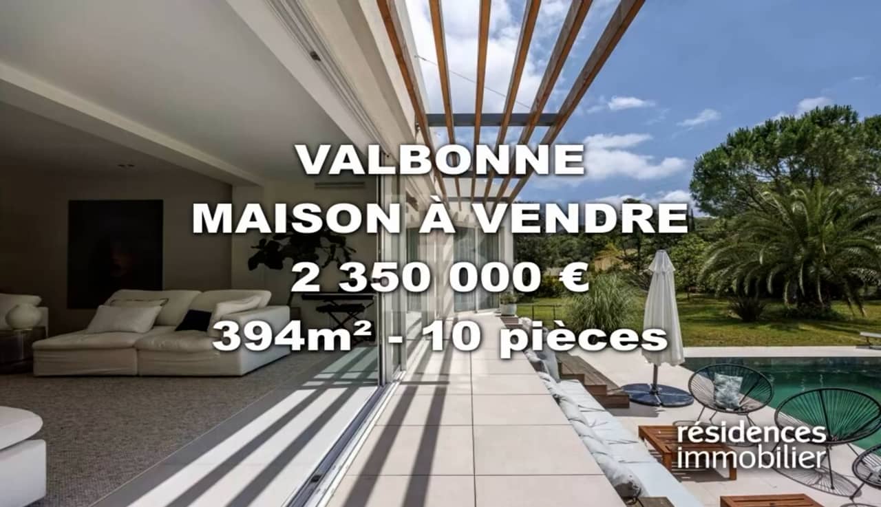 VALBONNE - MAISON À VENDRE - 2 350 000 € - 394 m² - 10 pièces on Vimeo