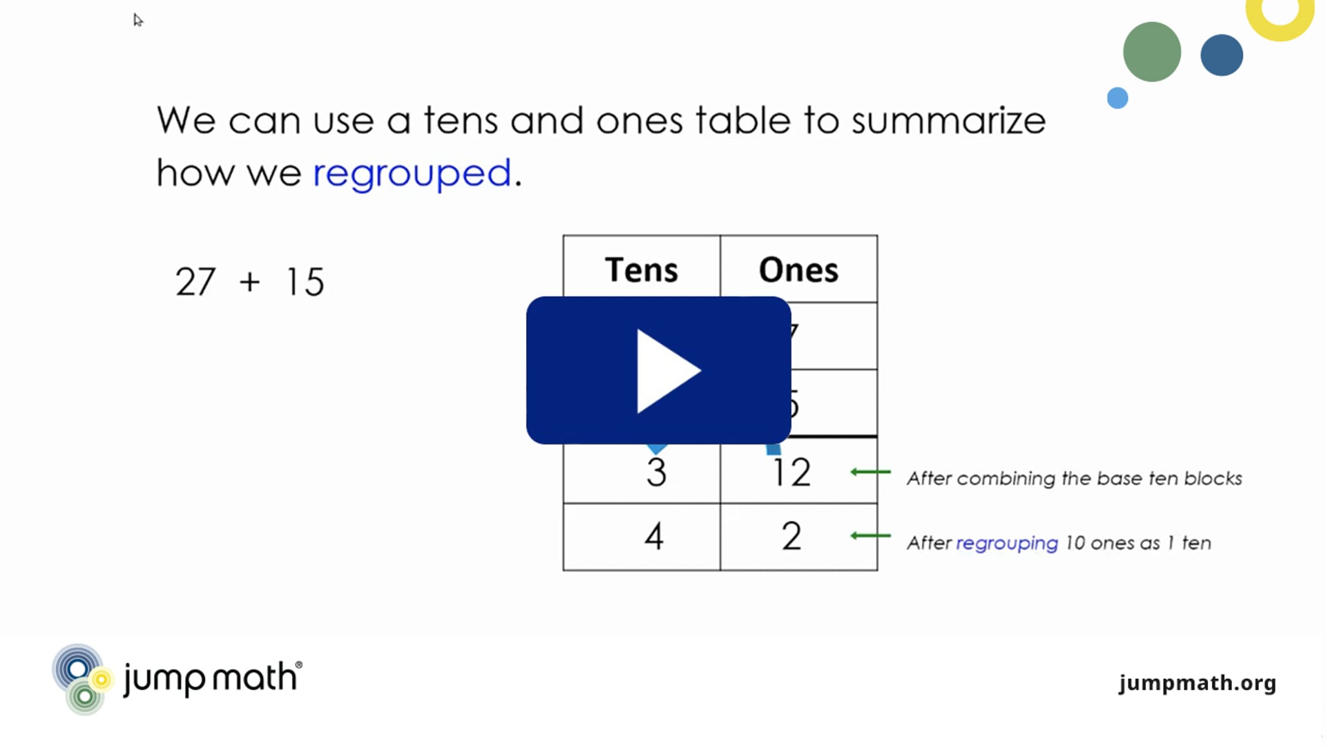 Adding 2-Digit Numbers – JUMP Math Canada