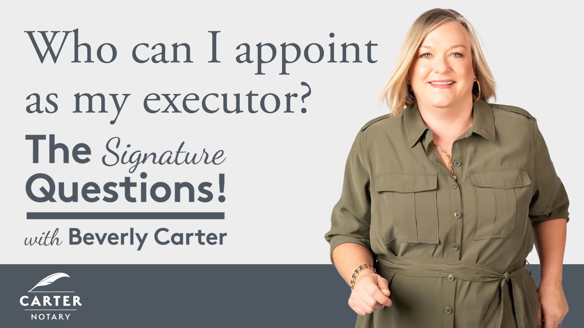 Beverly Carter - Who can I appoint as my executor? on Vimeo