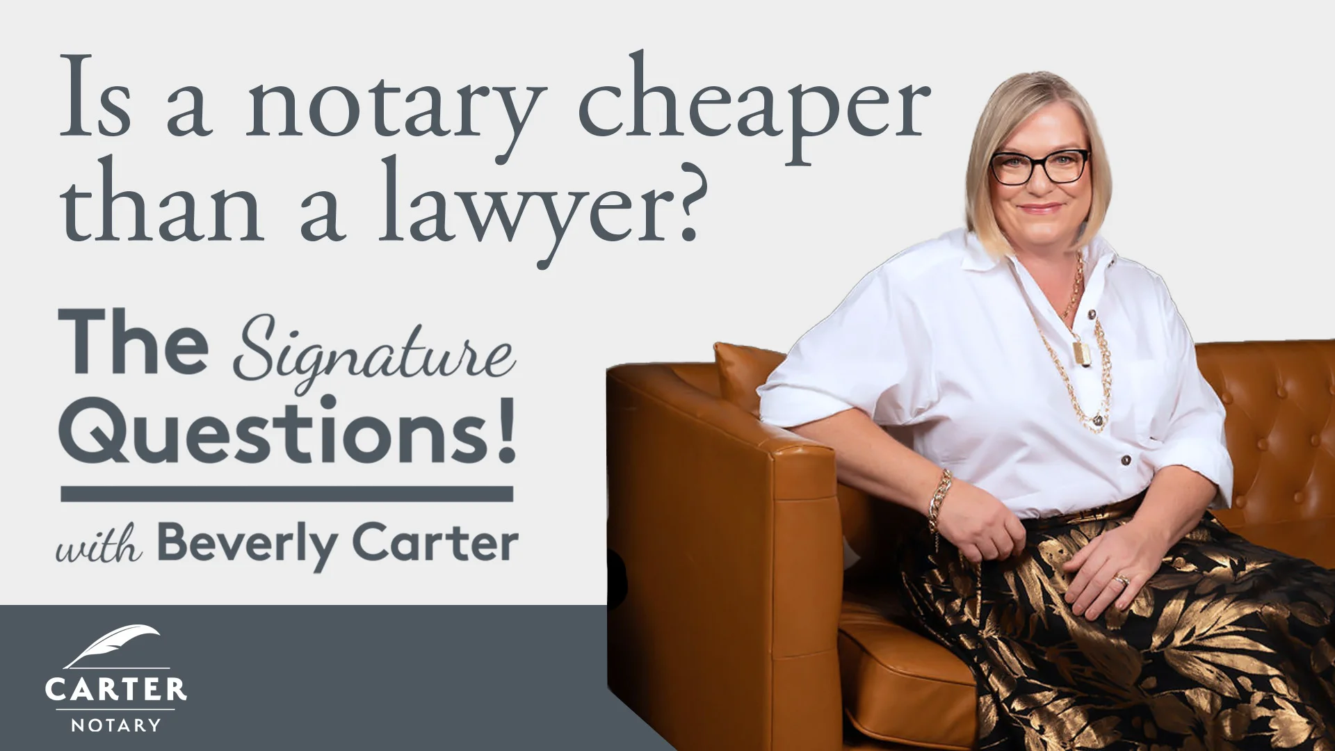 Beverly Carter - Is a notary cheaper than a lawyer? on Vimeo