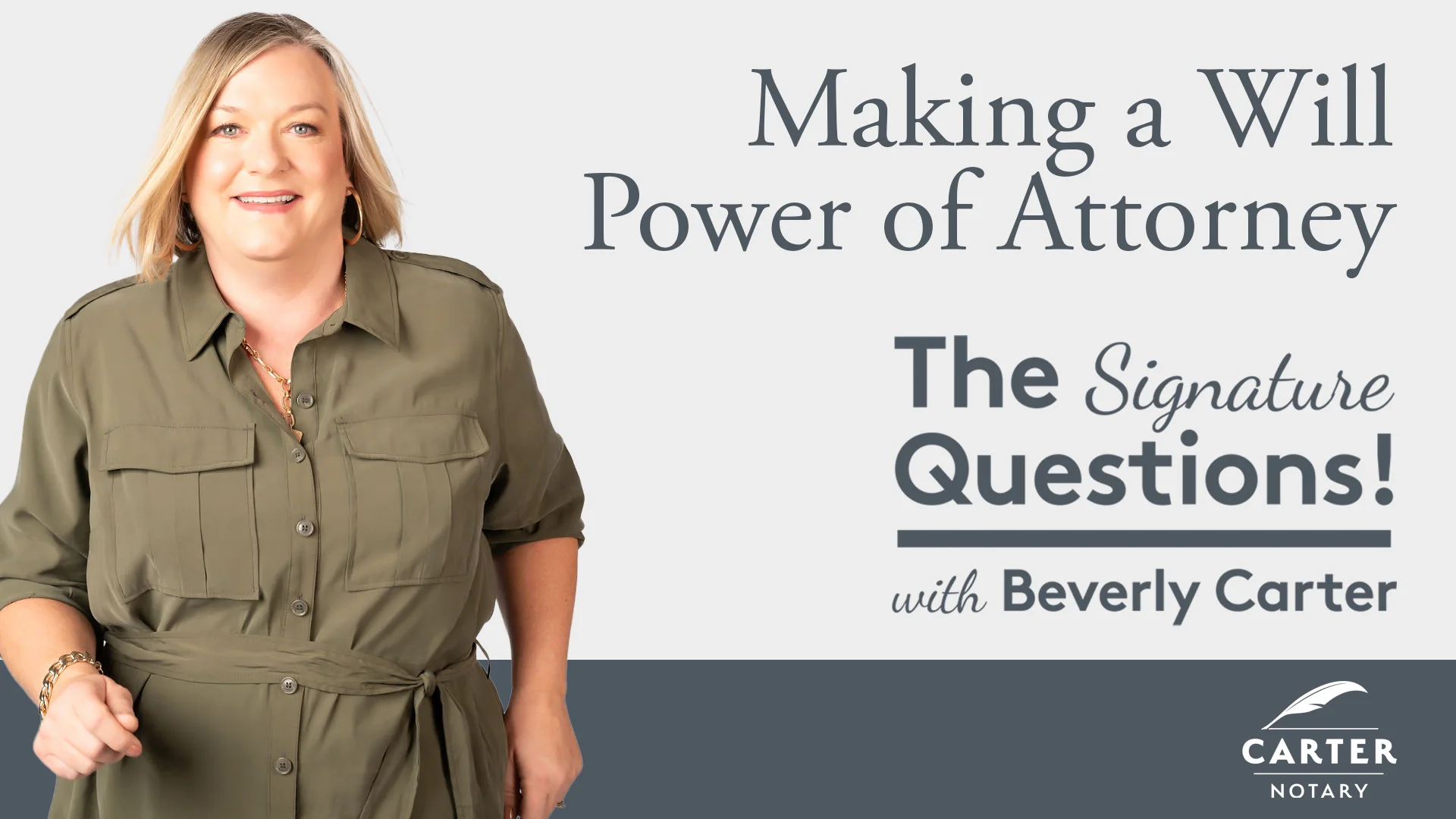 Beverly Carter - How can I get started making a will or power of ...