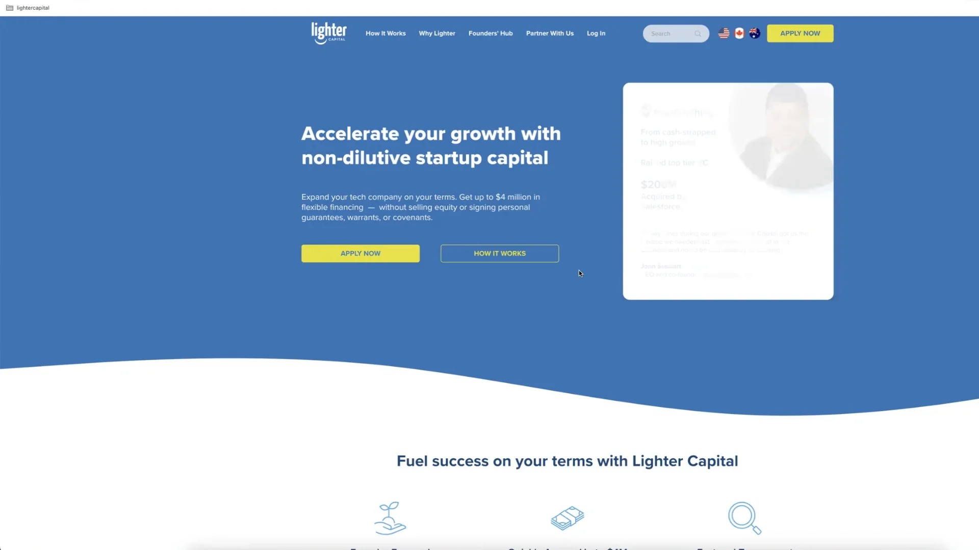 Lighter Capital Servicing Portal Intro on Vimeo