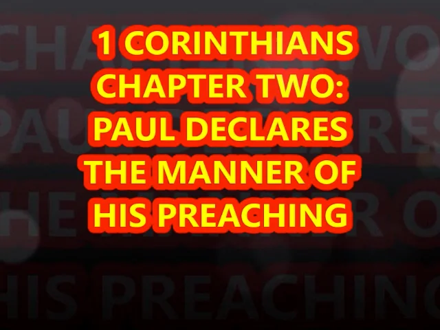 1 Corinthians ~ chapter 2