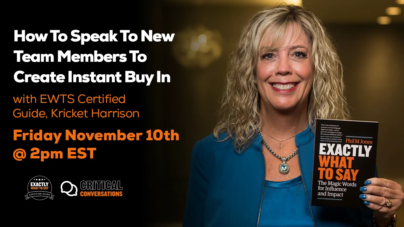 Weekly Webinar: Kricket Harrison on Vimeo