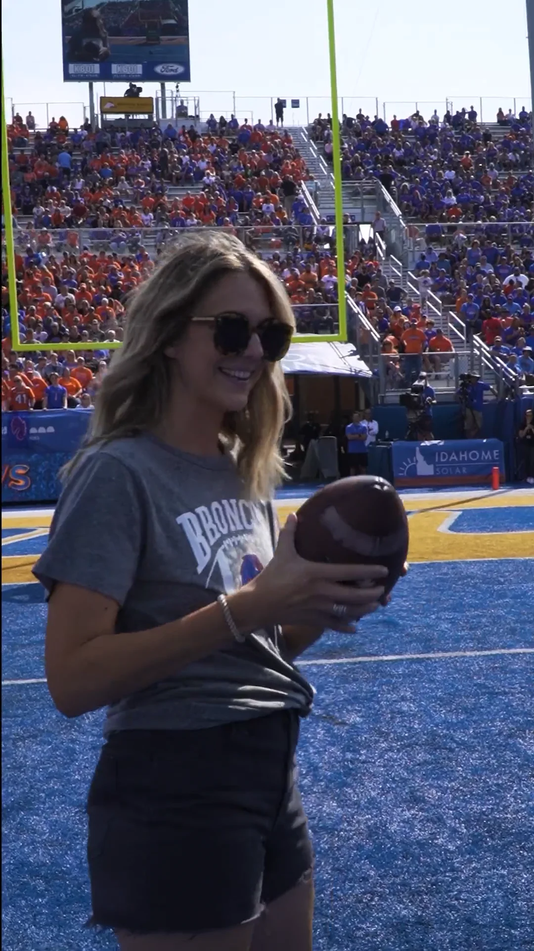 Jenna Peterson Football Toss