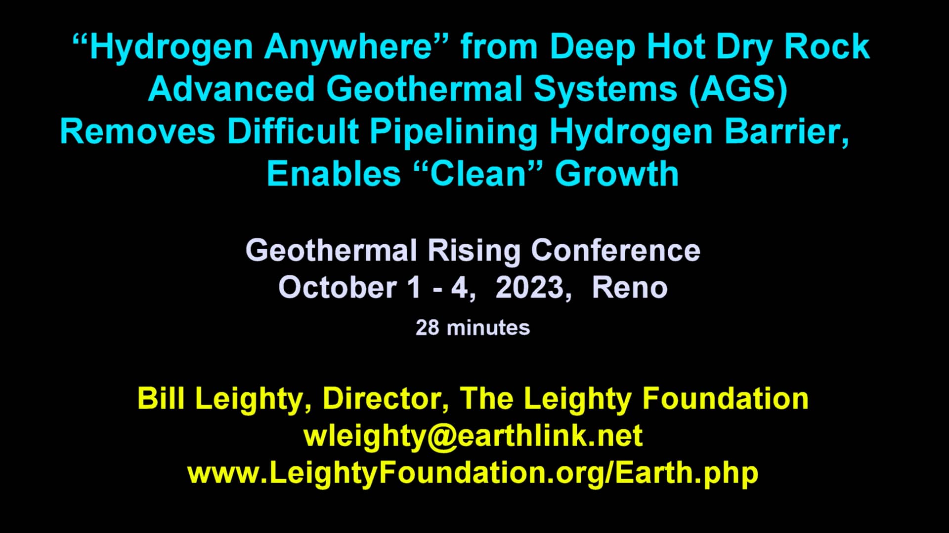 "Hydrogen Anywhere" from Deep Hot Dry Rock Geothermal, Advanced ...