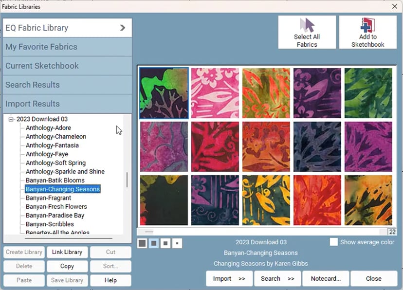 Digital Fabric Stash | Products | The Electric Quilt Company