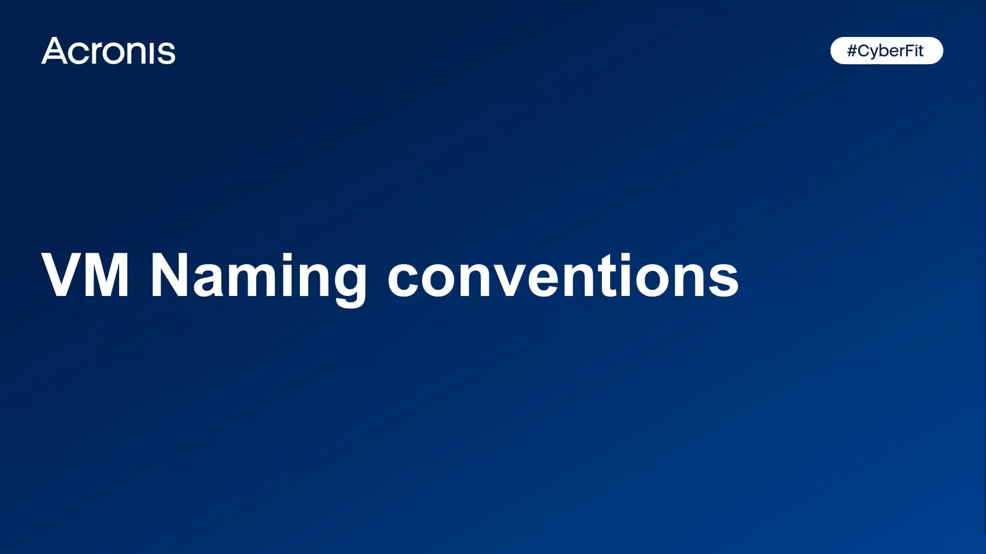 VM naming convention on Vimeo