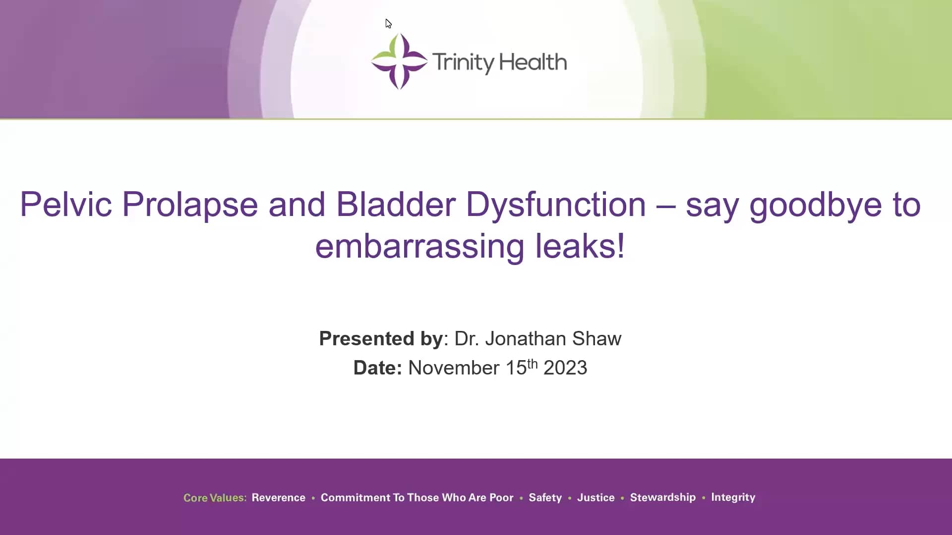 Pelvic Prolapse & Bladder Dysfunction – say goodbye to embarrassing ...