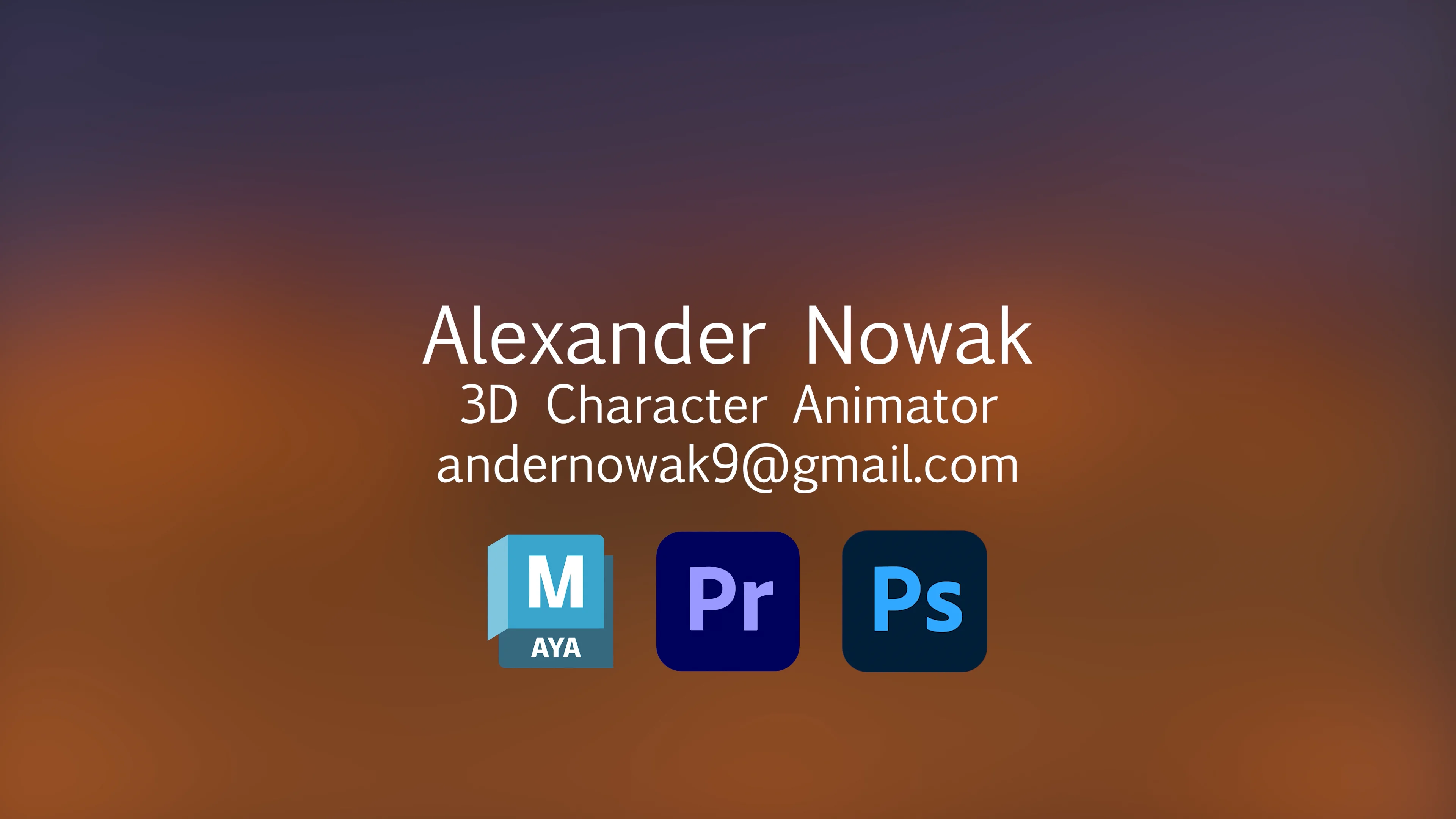 Alexander Nowak Demo Reel 2023