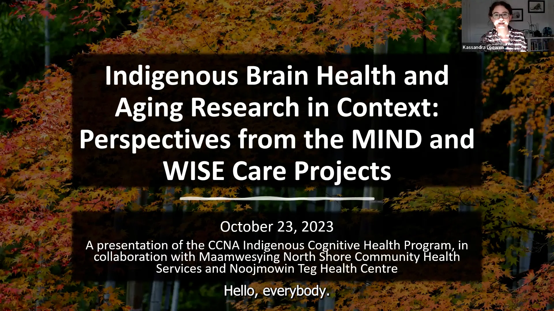 Indigenous Brain Health and Aging Research in Context: Perspectives ...