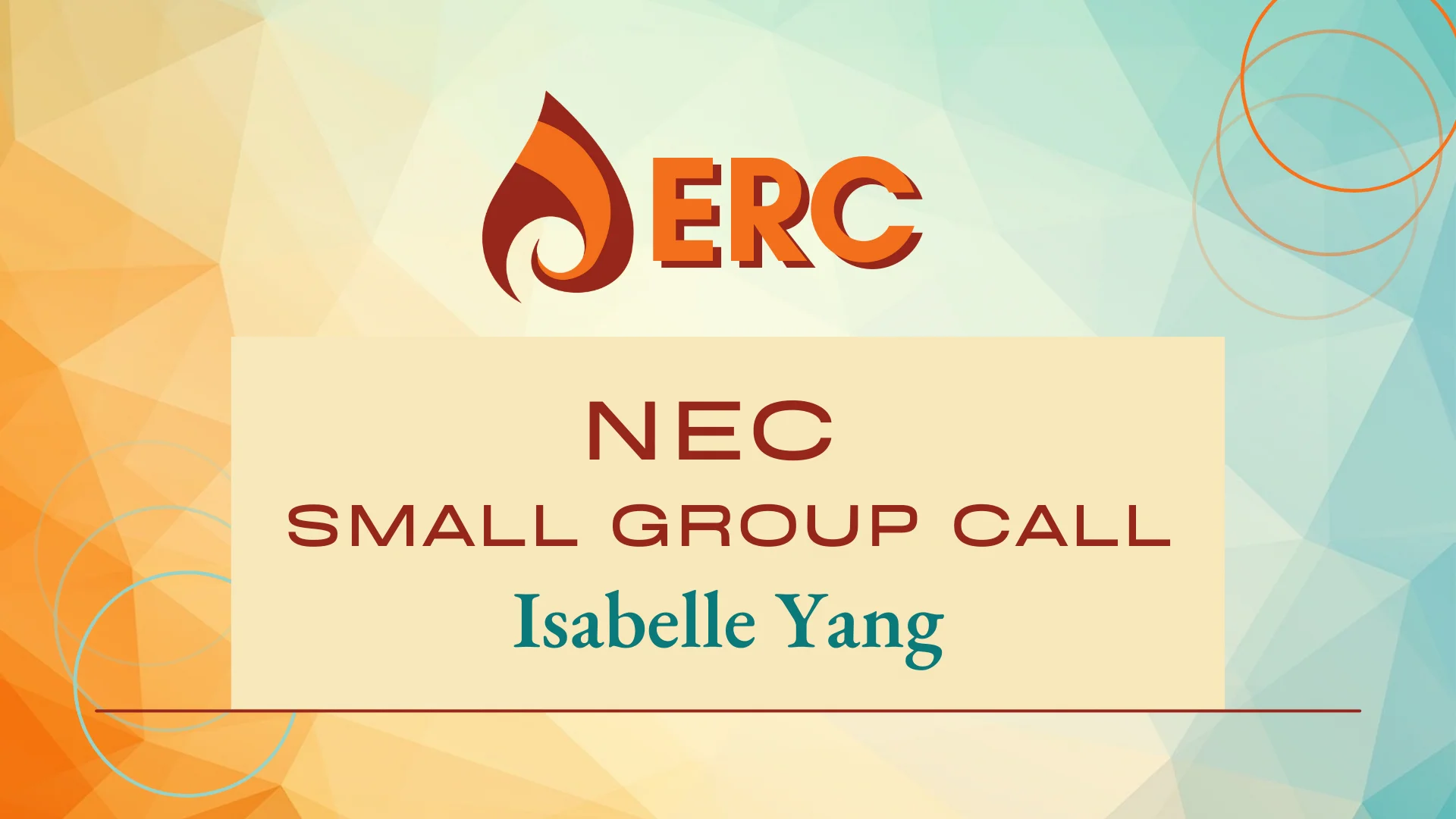 NEC: Small Groups - Isabelle - 2023-11-14 on Vimeo