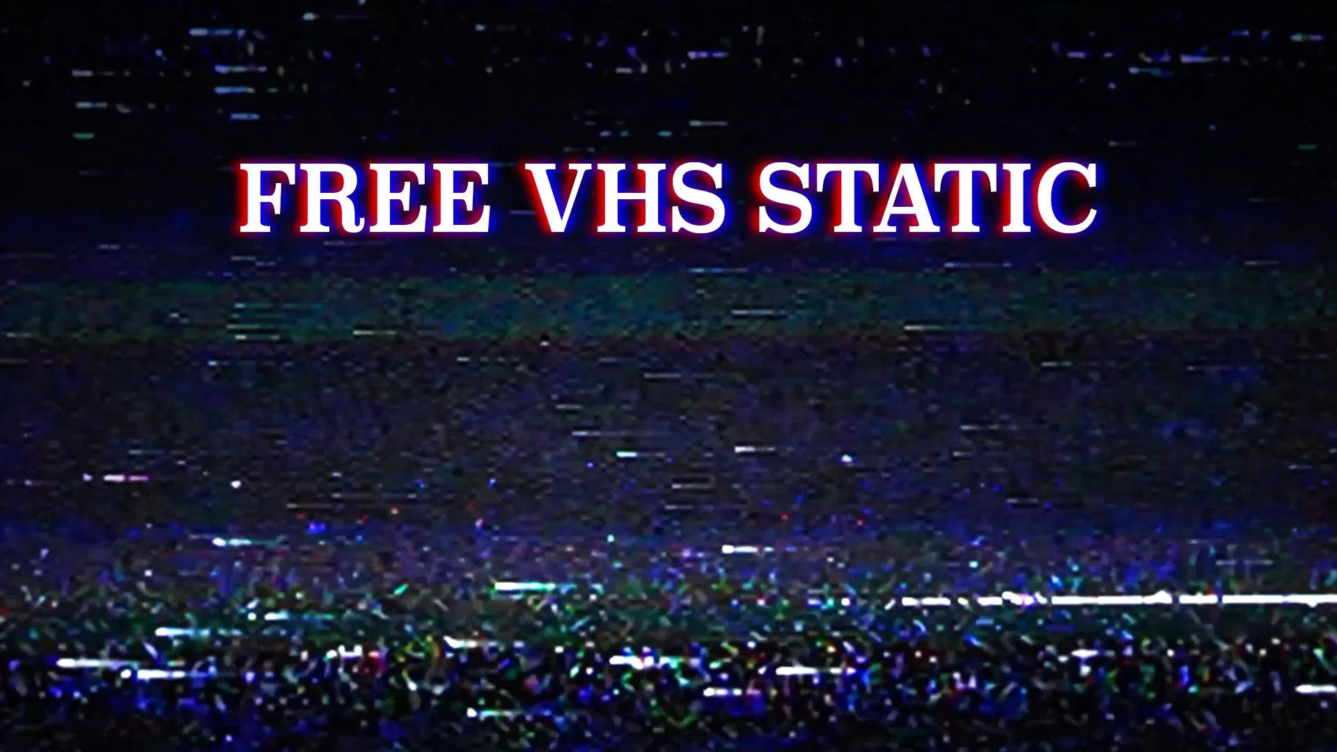 FREE VHS Static & Hum (Looping Stock Footage Clip)