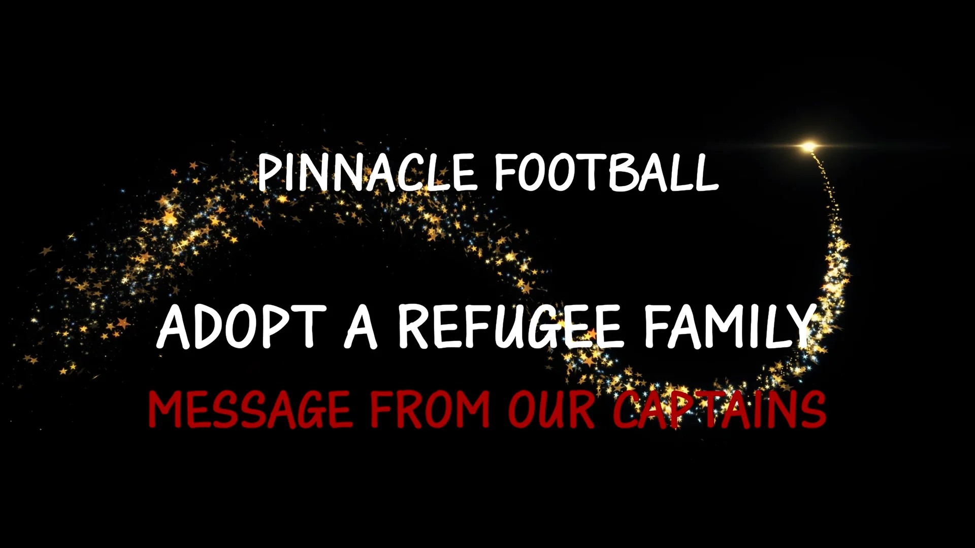 Pinnacle Football Community Outreach Info Video - Adopt a Refugee Family on Vimeo