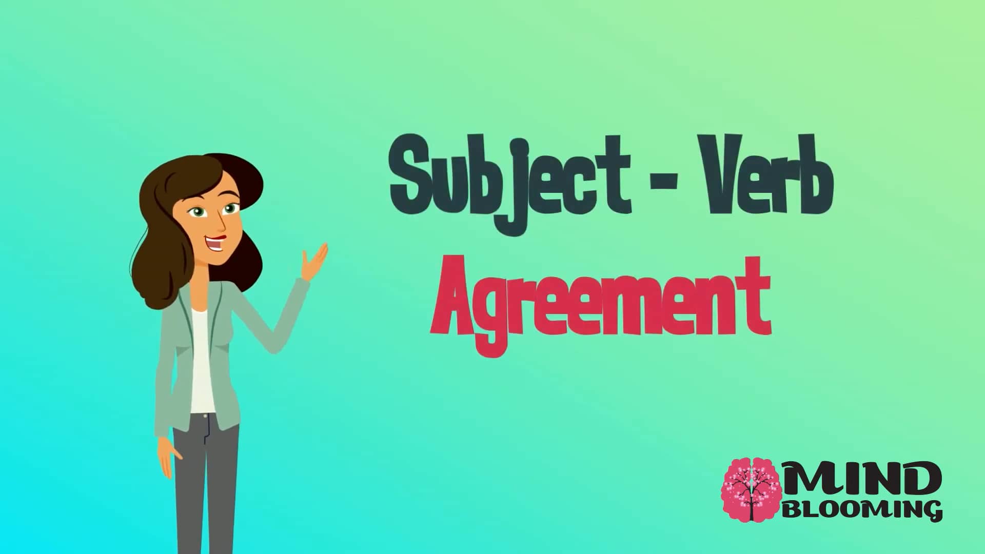 Verbs Part 2 Subject-Verb Agreement English For Kids Mind Blooming on Vimeo