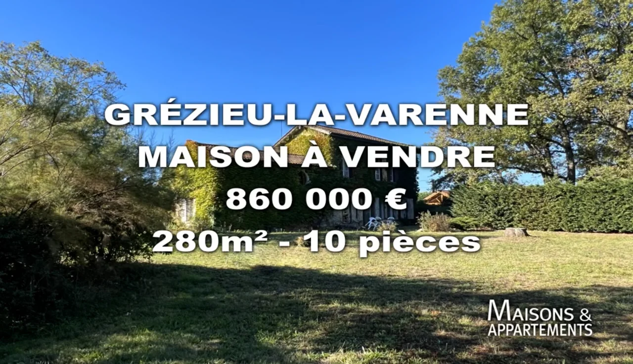 GRÉZIEU-LA-VARENNE - MAISON À VENDRE - 860 000 € - 280 m² - 10 pièces on Vimeo