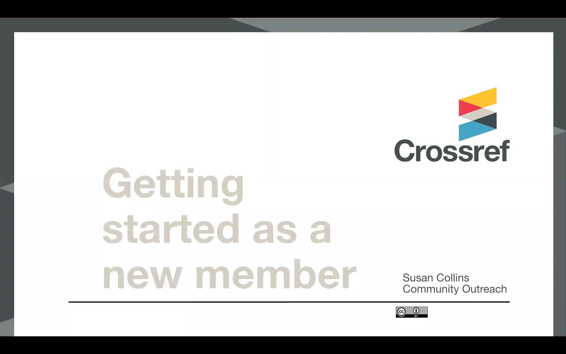 Getting started as new Crossref member - 12 Apr 18